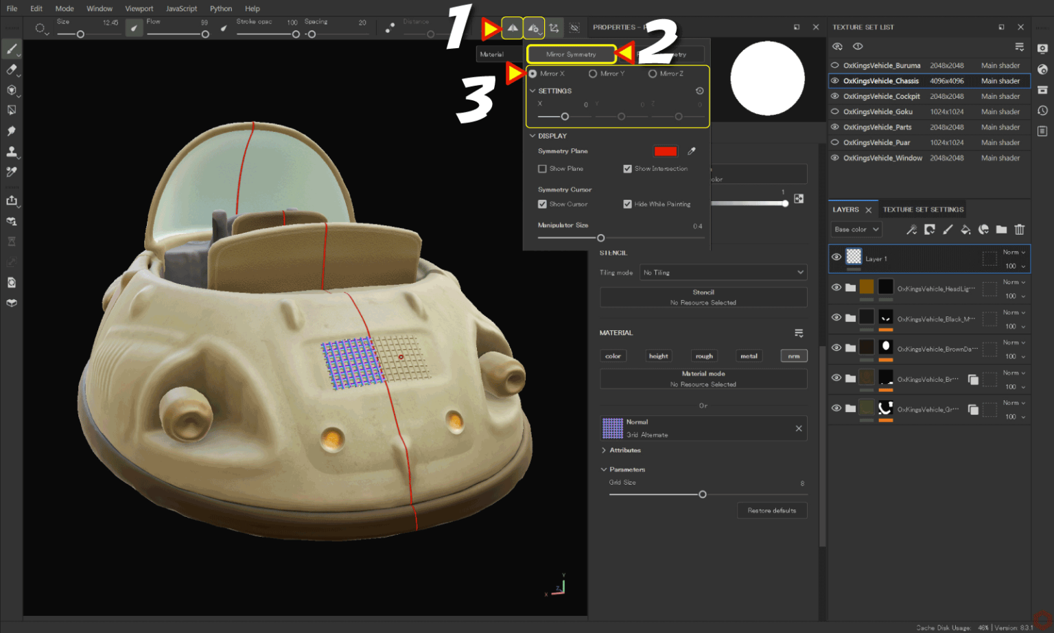 [ Substance 3D Painter ] How to paint using Symmetry | Plamophy