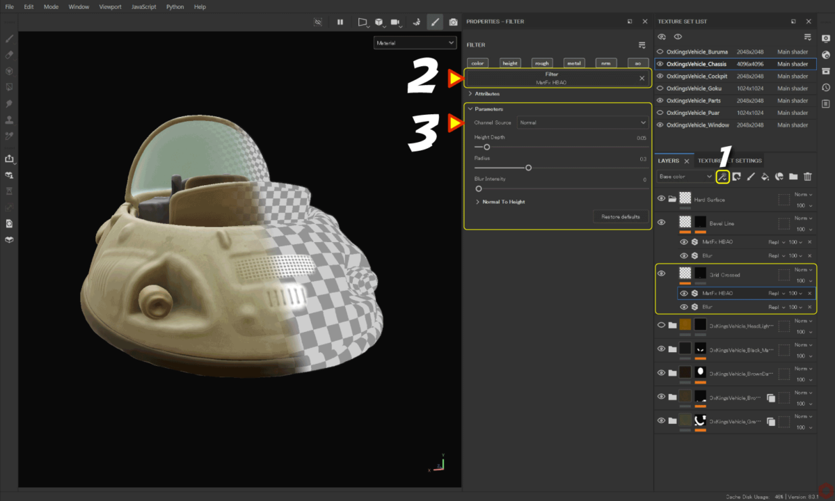 [ Substance 3D Painter ] How to add AO (Ambient Occlusion) to painted normals using a Hard ...