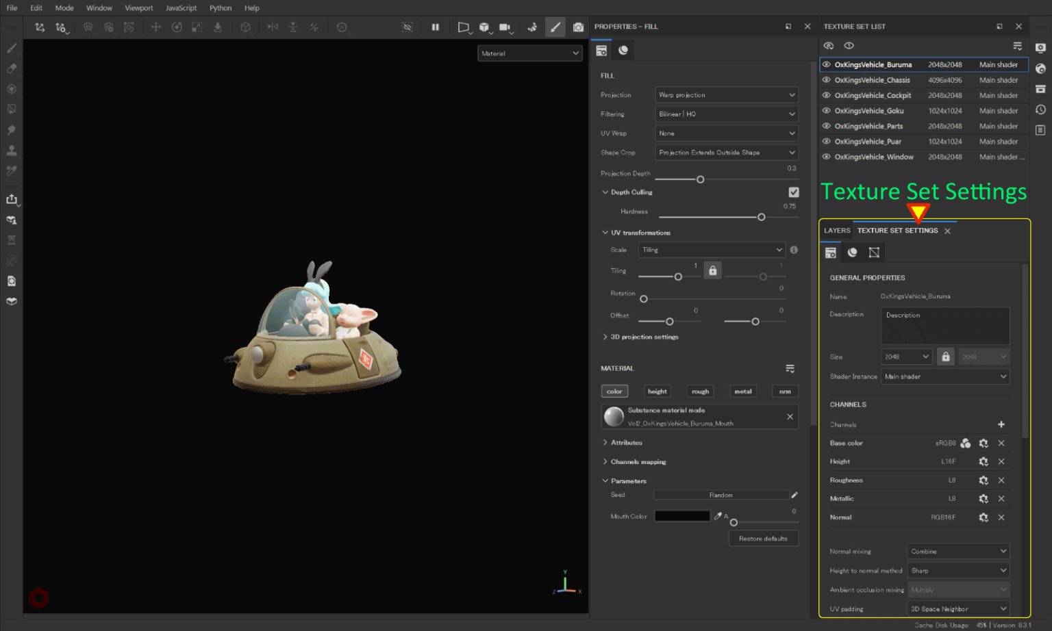 [ Substance 3D Painter ] About Texture Set Settings | Plamophy
